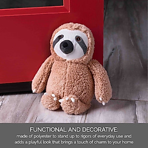 Elements 5x5x8.27 Inch Brown Sloth Weighted Fabric Door Stopper