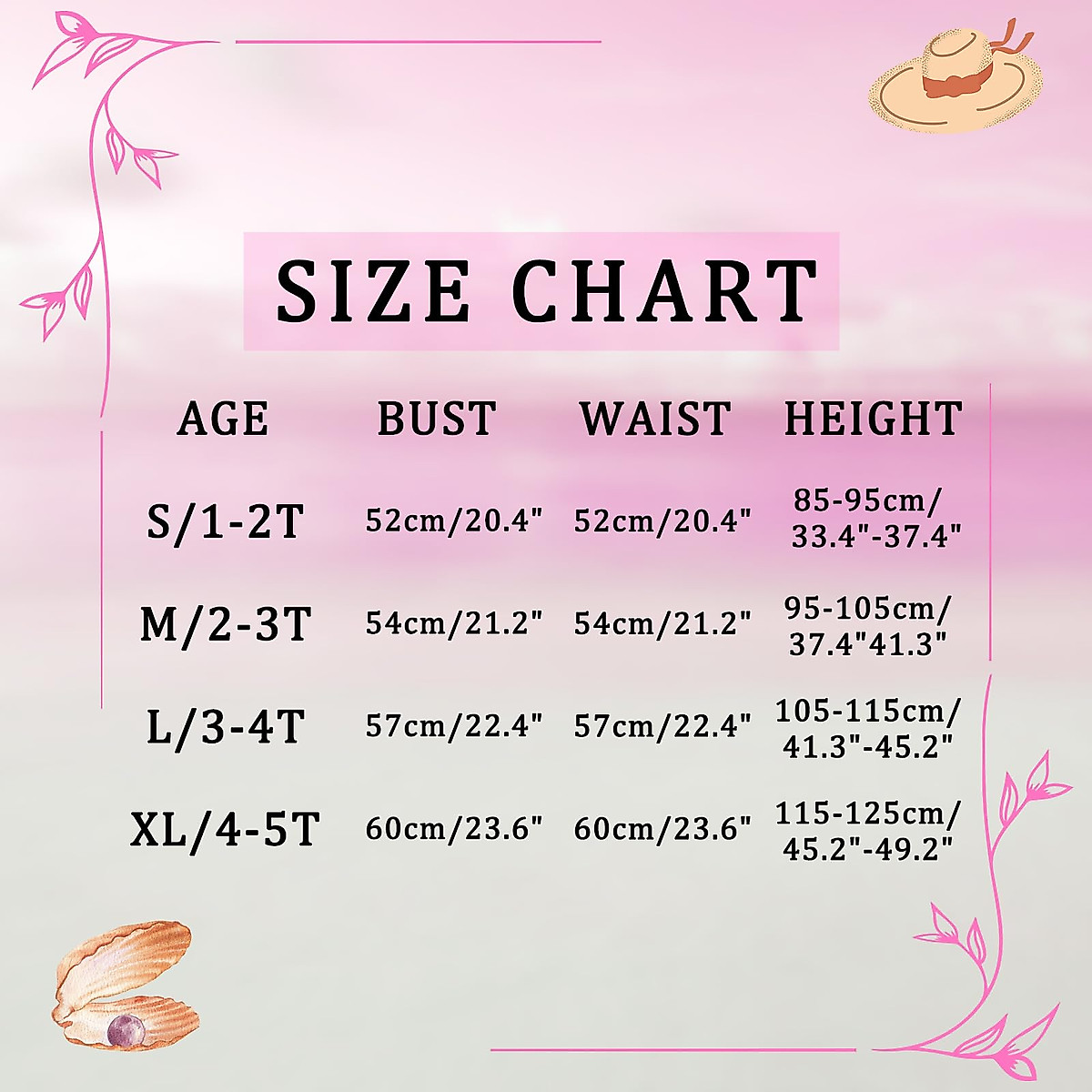 LOSORN ZPY Baby Toddler Boy Girl Two Piece Swimsuit Swimwear Bathing Suit UPF 50+ Pink M