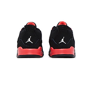 Nike Toddler's Jordan 4 Retro Red Thunder Black/Multi-Color (BQ7670 016), Black/White-red, 8 Toddler