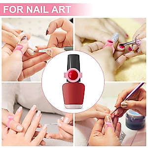 MEKK Glue Rings Glue Rings for Eyelash Extensions 300PCS Pink Lash Extension Supplies Eyelash Glue Rings Disposable Pigment Rings for Eyelash Extension Nail Art