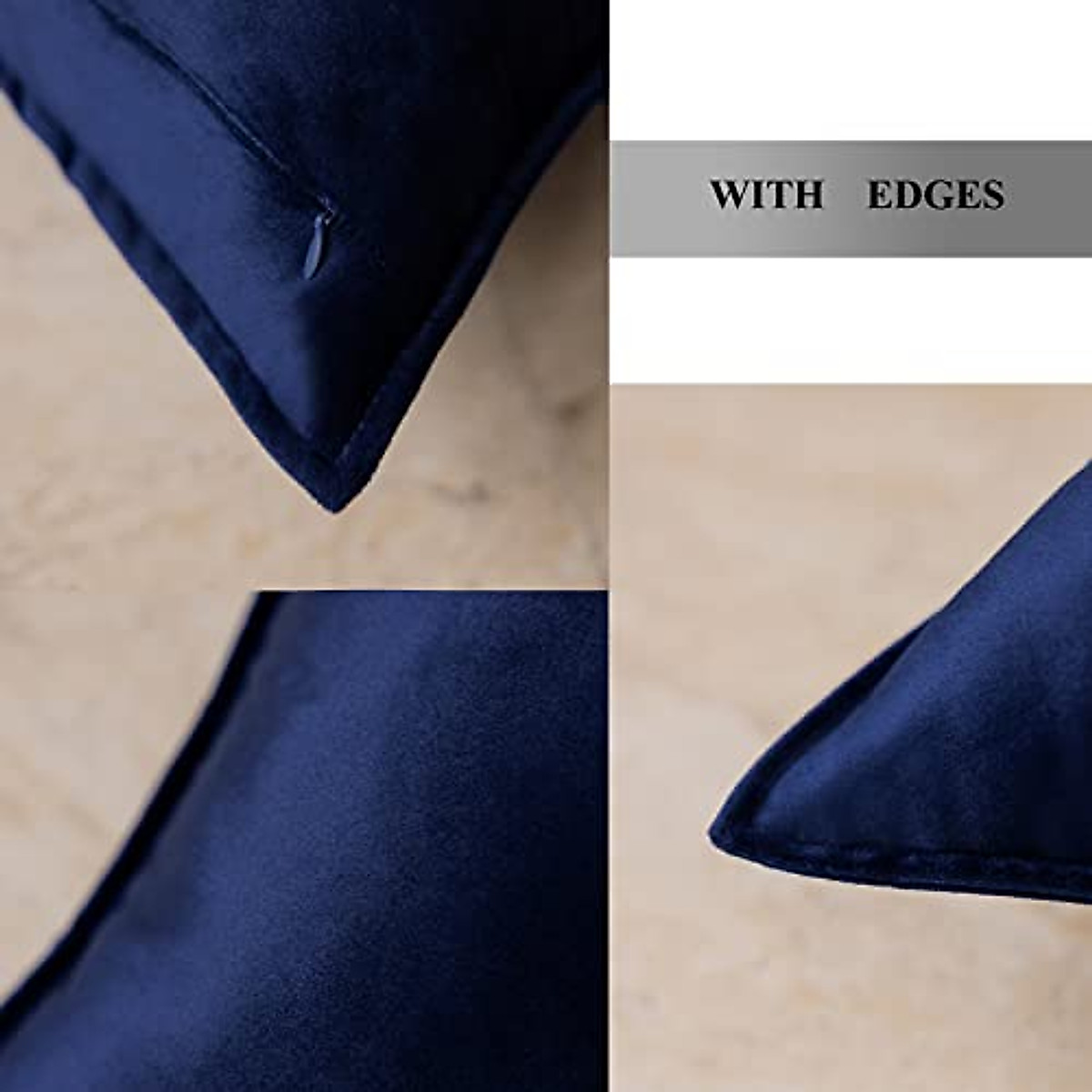 JIAHANNHA Decorative Navy Blue Throw Blanket,2PCS Navy Blue Throw Pillow Covers Very Soft Cozy for Sofa Couch Bed