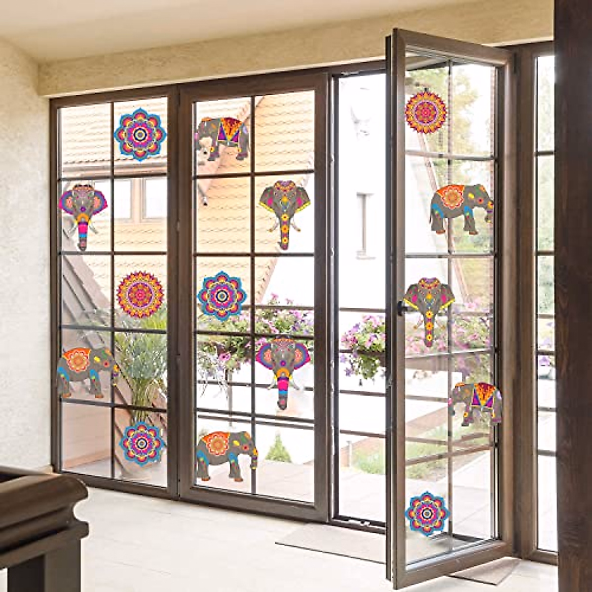 60 Pieces Diwali Elephant Cutouts Cards Party Decorations, Festival of Lights Theme Deepavali Party Signs Paper Cardboard Cutouts Diwali Party Supplies