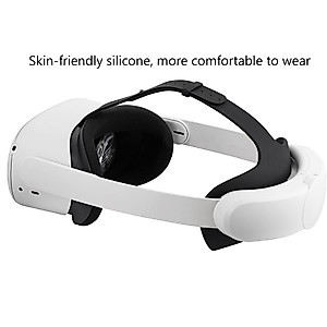 Soarking Headset Accessories Elite Head Strap Replacement Parts for Quest 2,Carrying Case Friendly(White_Black)