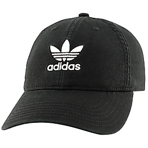adidas Originals Women's Relaxed Fit Adjustable Strapback Cap, Black/White, One Size