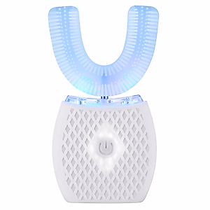 Electric Ultrasonic toothbrush ,Ultrasonic Toothbrush, Automatic 360 ° Ultrasonic Electric Toothbrush, Cold Tooth Whitening Instrument Automatic Toothbrush,Electric Sonic Toothbrush for Adults (White)