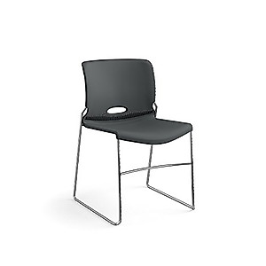 HON Olson Stacking Chair - Guest Chair for Office, Cafeteria, Break Rooms, Training or Multi-Purpose Rooms, Lava, 4 pack (H4041)