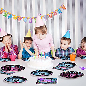 96Pcs Gymnastics Birthday Party Supplies Gymnastics Party Plates Disposable Paper Gymnastics Tableware Set for Girls Gymnastics Birthday Baby Shower Decorations, Serves 24