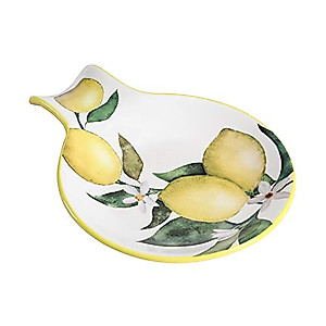 Bico Lemon Dreams Ceramic Spoon Rest, House Warming Gift, Dishwasher Safe