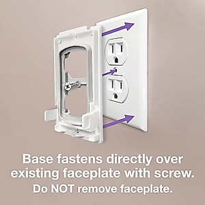 Dreambaby Dual Fit Outlet Plug Cover - Model L907 - Electrical Socket Guard for Standard and Decora, White, 2 Count (Pack of 2)