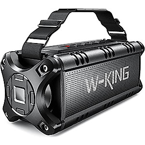 W-KING Bluetooth Speaker, 50W IPX6 Waterproof Loud Speakers Bluetooth Wireless, Large Outdoor Portable Bluetooth Speakers with Subwoofer for Deep Bass/Bluetooth 5.0/Power Bank/40H Play/TF/AUX/NFC/EQ