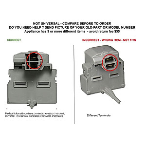 GLOB PRO SOLUTIONS 241941003 CKD2410 Refrigerator Compressor Start Device 2" ¼ Length Approx. Replacement for and compatible with Kenmore Frigidaire Electrolux White Westinghouse Heavy DUTY
