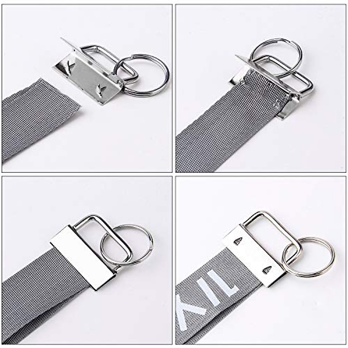 50 Sets Key Fob Hardware Key Fob Keychain Wristlet with Split Ring 1 Inch by HRLORKC