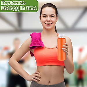 Thenshop 24 Pcs 12 oz Clear Plastic Juice Bottles with White Tamper Evident Lids Reusable Beverage Bottles Empty Drink Containers for Juicing Milk Smoothie Water Fridge Storage