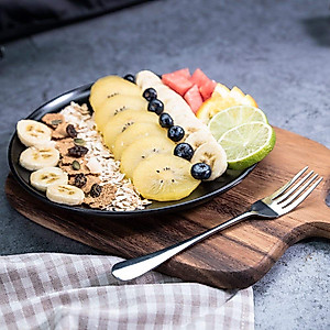 Lazooy Stainless Steel Dinner Forks Rustproof Silverware Dinner Table Fork for Dessert Lightweight Dishwasher Safe, Set of 8