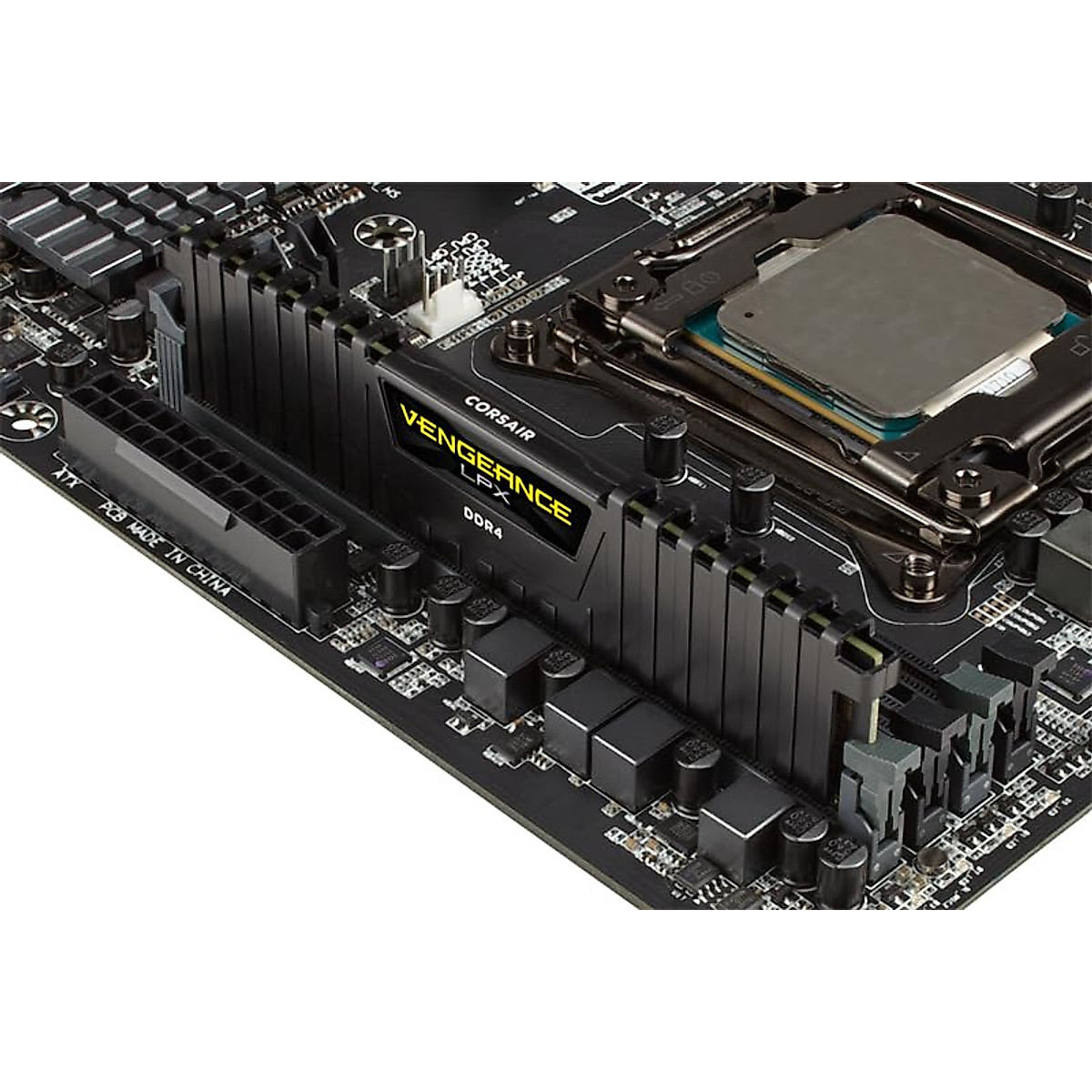 Corsair CMK16GX4M4A2666C16 Vengeance LPX 16GB (4x4GB) DDR4 DRAM 2666MHz (PC4-21300) C16 Memory Kit - Black