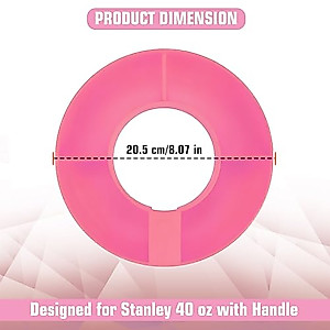 Snack Bowl for Stanley Cup - Silicone Snack Ring For Stanley Cup 1.0 H2.0 40oz Tumbler with Handle - 40 Oz Reusable Tray Platter For Stanley, Portable Snack Holder For Stanley Cup Accessories (Pink)