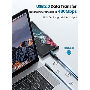 Fasgear Short USB C to USB C Cable - 3 Pack 1ft 60W USB 2.0 Type C Charger Fast Charging Braided Right Angle Compatible for Galaxy S22 S21 Ultra S20 Mac-Book Air i-Pad Mini 6 (Blue)