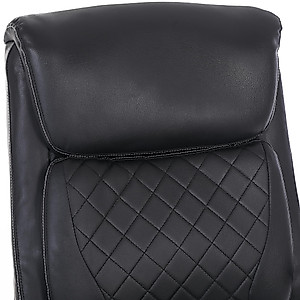 Office Desk Chair Set of 6 Black Home Office Chair Leather, Ergonomics Computer Desk Chairs in Bulk Comfortable Office Chair with Wheels Arm for Work Sturdy