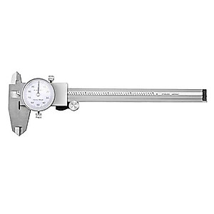 QWORK Digital Caliper,6 Inch Stainless Steel and Shock-Proof Dial Caliper