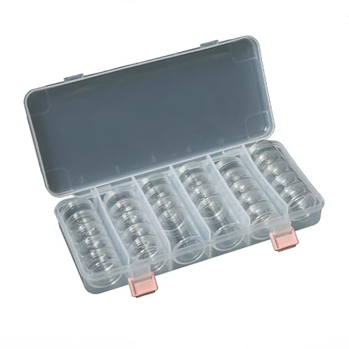 Montesy Stackable Storage Box Clear Beads Container Plastic Storage Organizer Box Plastic for Jewelry Nails and Makeup