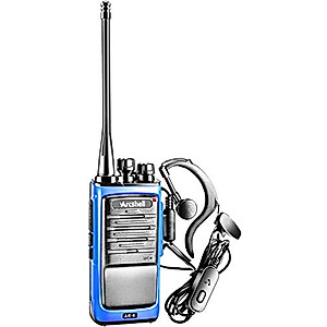 Arcshell Rechargeable Long Range Two-Way Radios with Earpiece 6 Pack Walkie Talkies Li-ion Battery and Charger Included