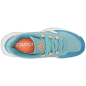 adidas Women's Forcebounce 2.0 Running Shoe, White/White/Pulse Blue, 9.5