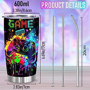 Gamer Gifts, Gifts for Gamers, Cool Gamer Present for Men Teenage Teen Boys Boyfriend, Gaming Mugs Stuff, Video Games Party Favors, The Game Men Boy Birthday Room Decor Stainless Steel Tumbler 20oz