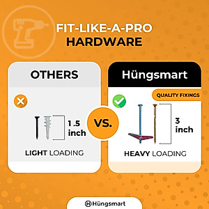 HÜNGSMART 60 Inch Wooden Floating Shelf – Supports 300lbs – 11.8inch Deep - Carpenter Designed - Engineered Wood 5 foot Long – Black Stained Walnut Finish– Includes Laser Welded Precision Wall Bracket