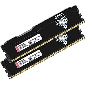 Yongxinsheng DDR3 8GB Kit (4GBx2) Desktop RAM 1600MHz PC3-12800 UDIMM Non-ECC Unbuffered 1.5V 2Rx8 Dual Rank 240 Pin CL11 PC Computer Memory Upgrade Module (Black)