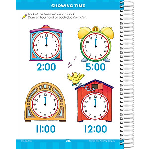 School Zone - Big Kindergarten Workbook - 320 Spiral Pages, Ages 5 to 6, Early Reading and Writing, Numbers 0-20, Basic Math, Matching, Story Order, and More (Big Spiral Bound Workbooks)