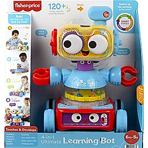 Fisher-Price Baby Toddler & Preschool Toy 4-In-1 Learning Bot With Music Lights & Smart Stages Content For Ages 6+ Months