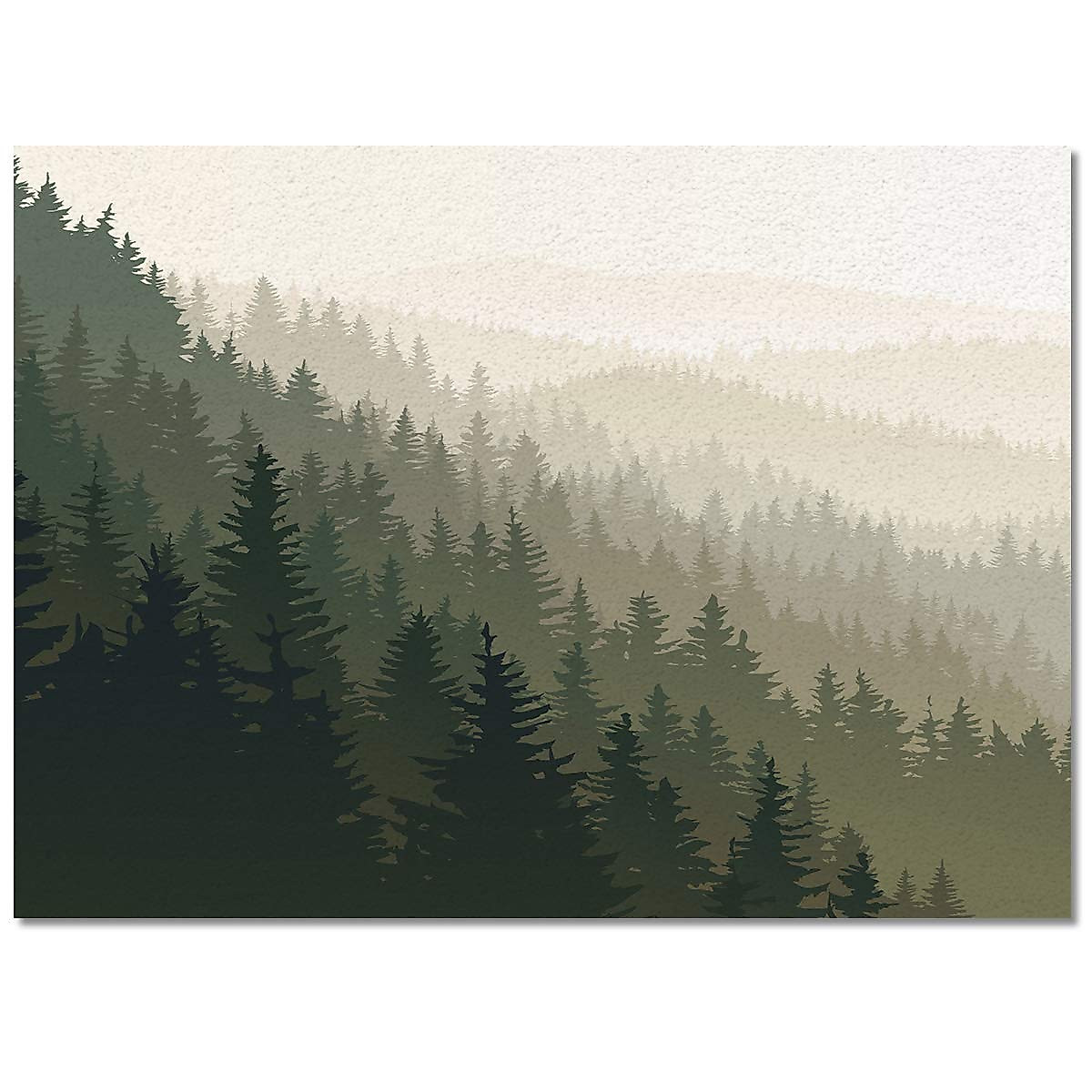 Large Area Rugs 5' x 7' Throw Carpet Floor Cover Nursery Rugs For Children/Kids, Northern World with Coniferous Trees Scandinavian Woodland, Modern Kitchen Mat Runner Rugs For Living Room/Bedroom