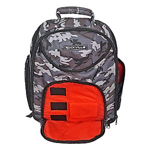 RockvilIe DJ Mixer Case Travel Camo Backpack Bag Fits 19"w x 20"h x 13"d