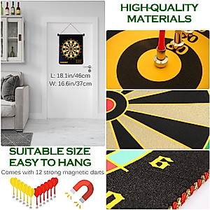 Magnetic Dart Board for Kids, Fun Toys Gifts for Boys 8 9 10 11 12 13 14 Years Old Teen Birthday Valentine Eater Christmas Stocking Stuffers Indoor Room Games, Magnet Dartboard Sets Double Sided