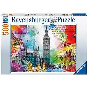 Ravensburger London Postcard 500-Piece Jigsaw Puzzle for Adults | Vibrant & Unique London Scene | Perfect Interlocking Fit | Long-Lasting Quality | Ideal for Ages 12 & Up