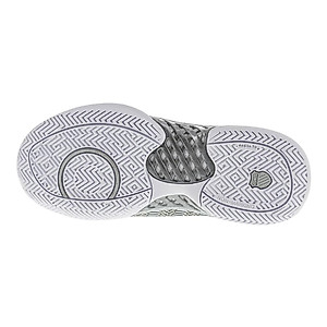 K-Swiss Women's Hypercourt Express Tennis Shoe, White/Silver, 6 M