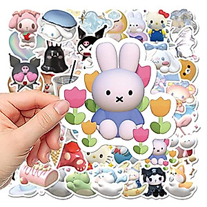 Kids Stickers bulk110 pcs 3D ins Kuromi Cute Kids Stickers, Kids Stickers for Water Bottles，Waterproof Stickers for Phone Cases, laptops, Water Glasses, Books, Fashion Stickers for Any Age.