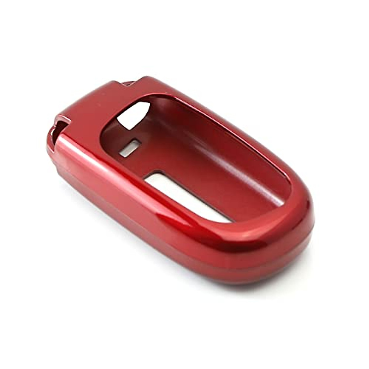 iJDMTOY Exact Fit Glossy Red Smart Key Fob Shell Cover Compatible with Charger Challenger Dart Durango Journey, Grand Cherokee Renegade, 200 300, etc
