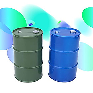 Astibym RC Car Oil Container, Fashionable Mini Oil Drum Simulation Deform Resistant for for SCX10 90047(Blue-Green)