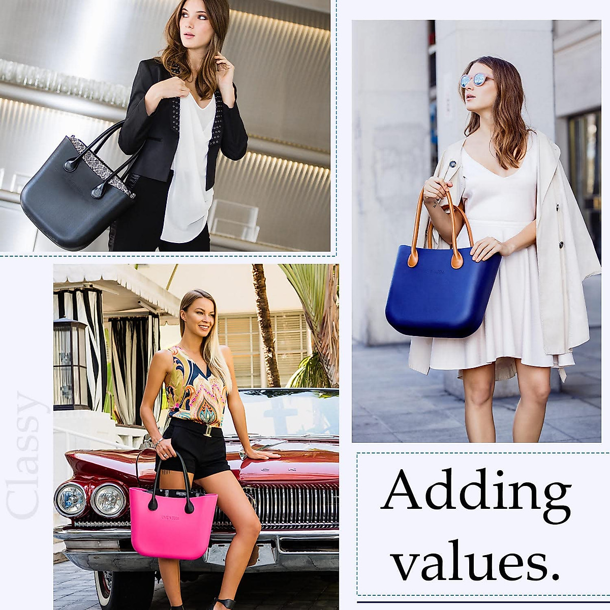 LIME AND SODA Women's Fashion Eva handbag - Mix and Match - Blue