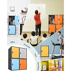 KAER Locker Storage Cabinet,Lockable Storage Cabinet,Metal Locker Storage Cabinet With1 Doors, 19.6" H Cabinet Organizer, for School, Office, Home,Preschool,Garage,Storage Room- Assembly Required