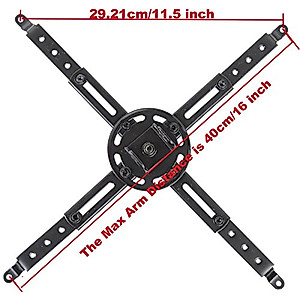 VideoSecu LCD DLP Tilt Swivel Sloped Projector Ceiling Mount Bracket Fit Flat and Vaulted Ceiling PJ1B WU7