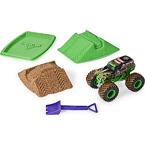 Monster Jam, Grave Digger Monster Dirt Starter Set with 8oz Monster Dirt and Official 1:64 Scale Truck