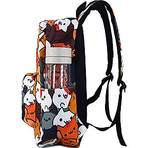 Roffatide Game Neko Atsume Anime Laptop Backpack Cute Cat School Bag Cartoon Printed Daypack