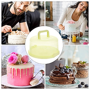 Locking Dessert Carrier Cake Storage Carrier Cake Carrier Clear Plastic Cake Container Cake Box Serving Tray with Handle and Dome Lids Green Locking Dessert Carrier Pie Carrier