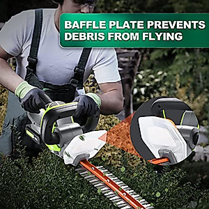 MYTOL 24-Inch Electric Hedge Trimmer Cordless, 2600SPM 20V Dual-Action Fast Cutting Bush Trimmer, 11/16” (0.7 in) Cutting Capacity, 2.0Ah Battery & 60W Fast Charger Hedge Clippers