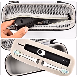 Case for Oral-B/for Philips Sonicare Pro 1000 2000 CrossAction/Smart 1500 Electric Rechargeable Toothbrush, Travel Storage Holder Bag for Oral B ProtectiveClean Toothbrushes Heads, Charger-Box Only