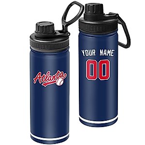 ANTKING Atlanta Tumbler Travel Mug Coffee Cup Custom Name Number for Men Women Youth Gifts