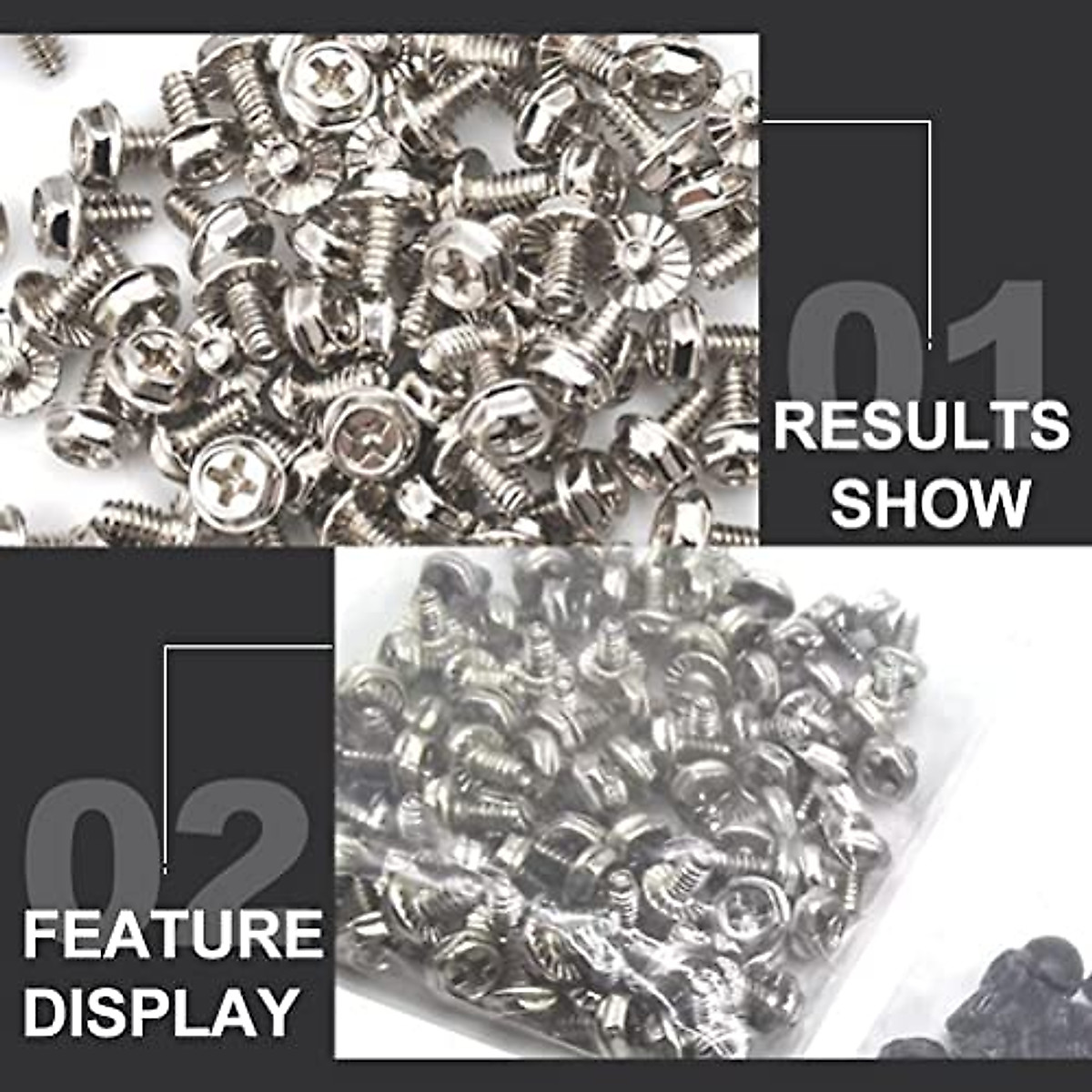 OSALADI Computer Supply 100 PCS Computer Power Supply Screw Computer Accessory Accessories Computer Part Screw for PCI Slot Chassis hot dip Galvanized Various Screw Computer Case Fastener