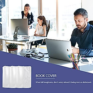 Operitacx 3pcs A5 Clear Book Covers Textbook Protector Covers Transparent Reusable Soft Book Case Notebook Sleeve Slipcases Magazines Jacket for Students Office